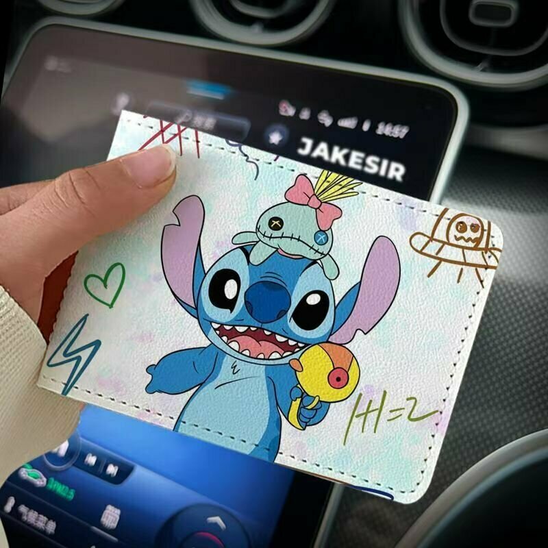 Защитный чехол для водительского удостоверения Stitch и Лило