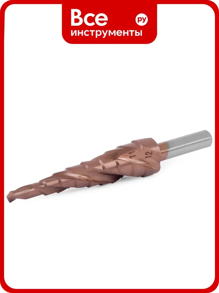Сверло ступенчатое HSS CO (9 ступеней; 4-12 мм) MESSER 23-09-412