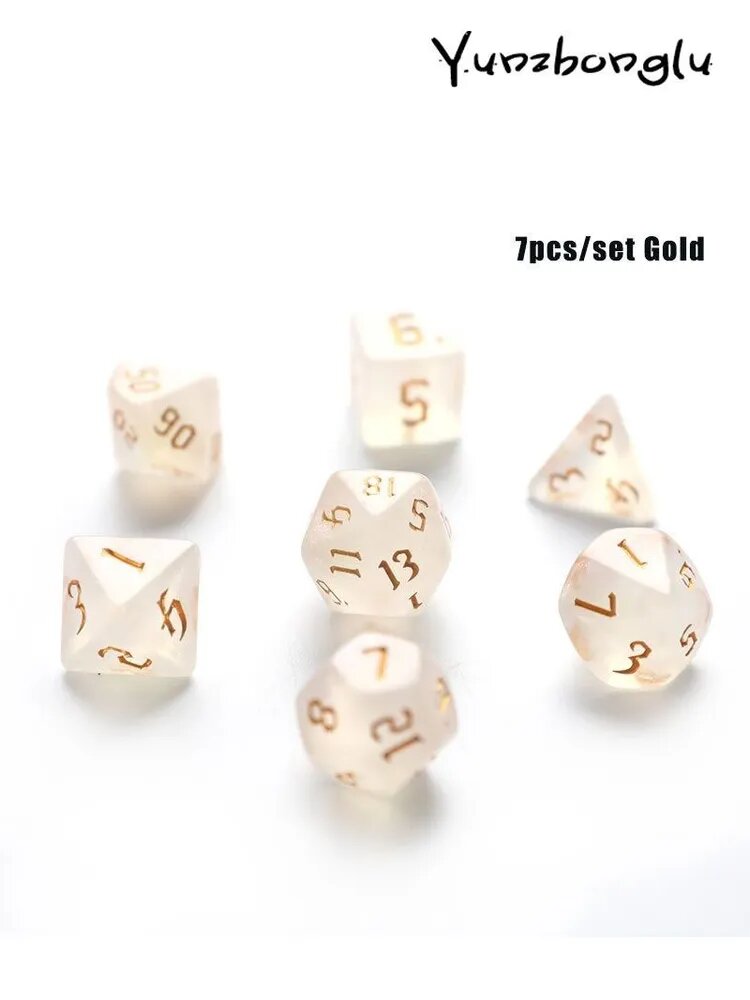 Yunzhonglong Кости игральные, дайсы, кубики для DnD (ДнД) 7 шт