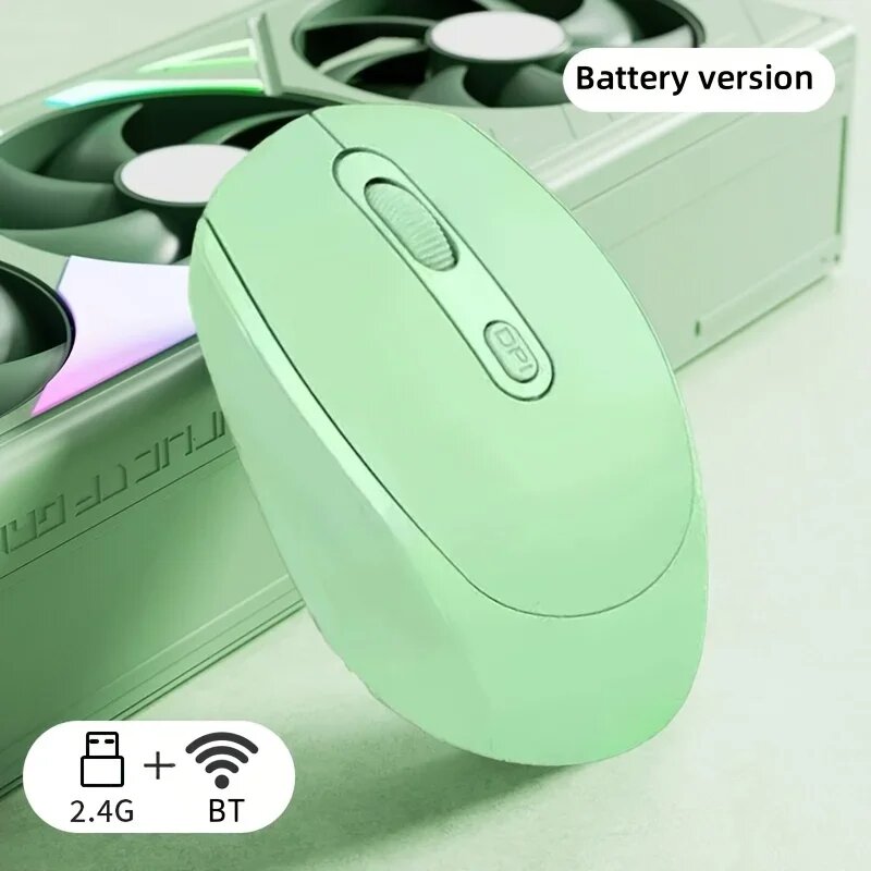 Беспроводная мышь congdi 2.4G+BT Зеленый, Green