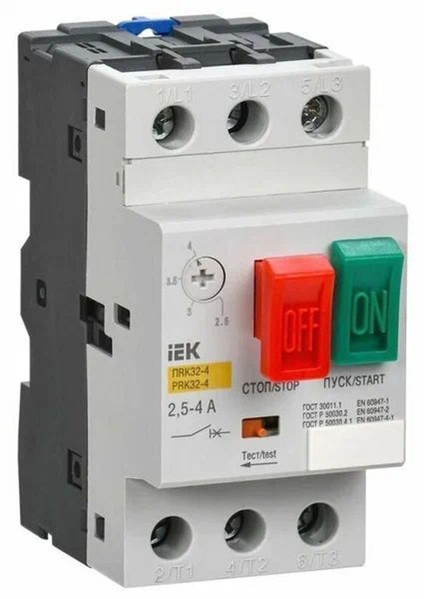 Пускатель ручной кнопочный IEK ПРК32-4 DMS11-004 диапазон 2.5-4А
