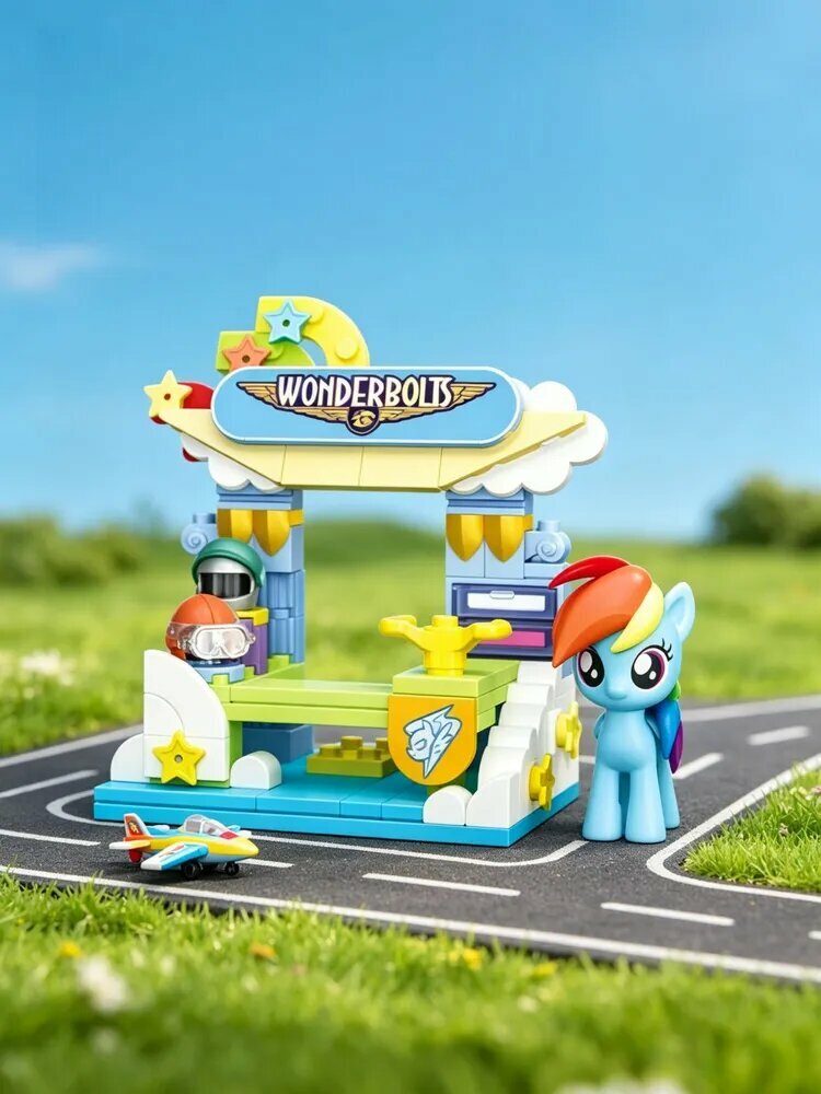 Конструктор Для Девочки-My Little Pony, Коллекционные Игрушки, Праздничный Подарок (Серия Рынок Пони)