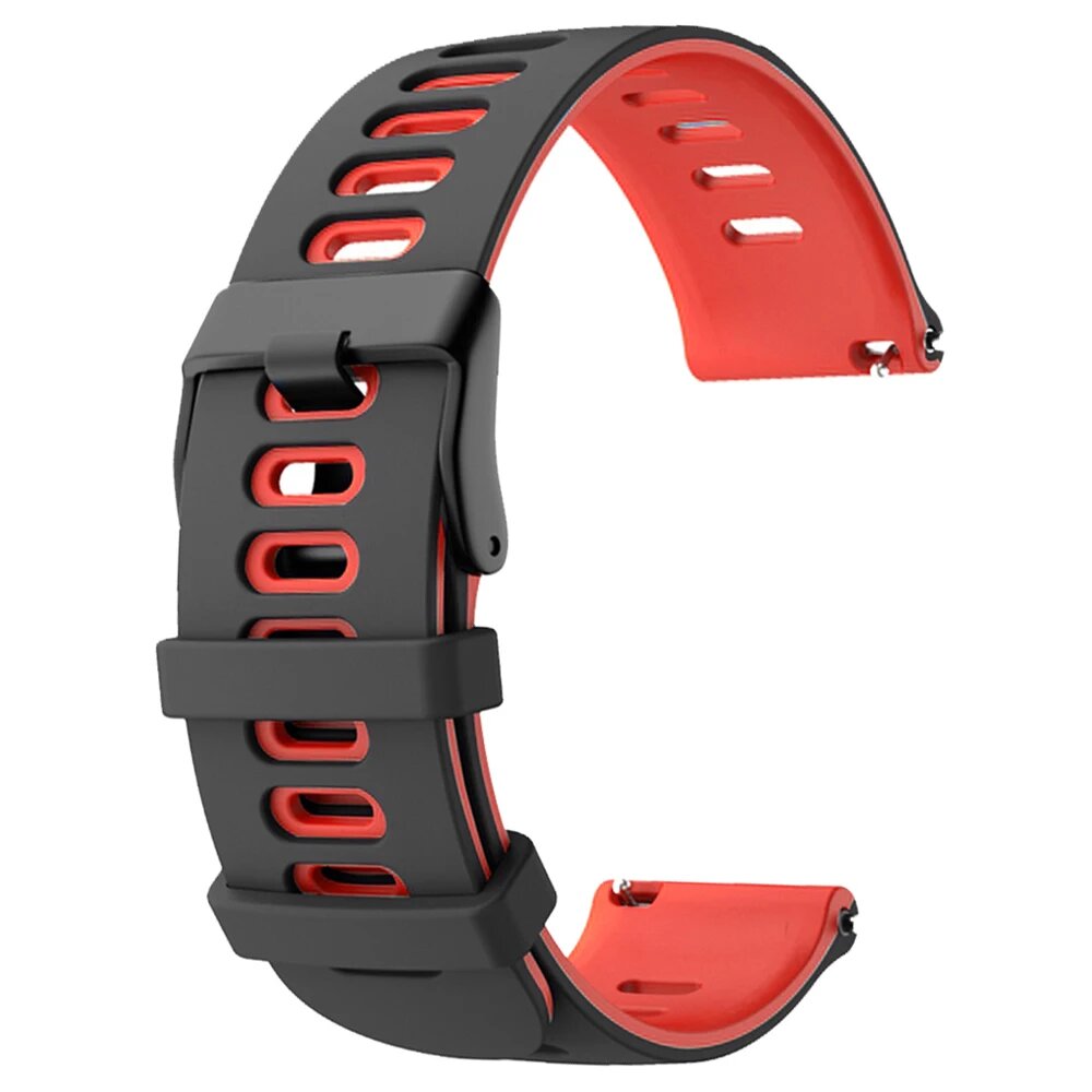 Силиконовый ремешок 22 мм Black Red для Amazfit Active Max