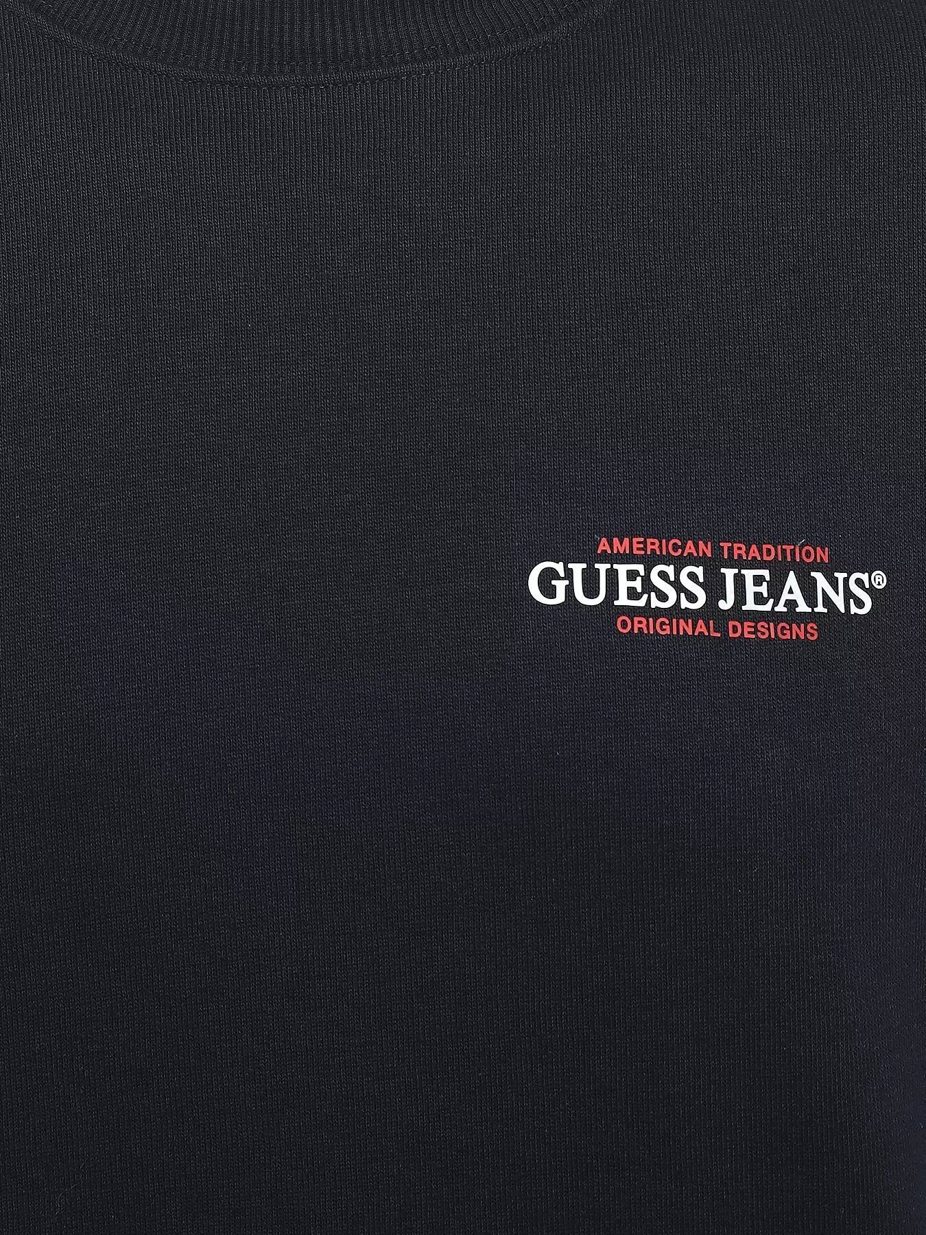 Свитшот GUESS, размер S, , темно-синий, темно-синий — фото 1