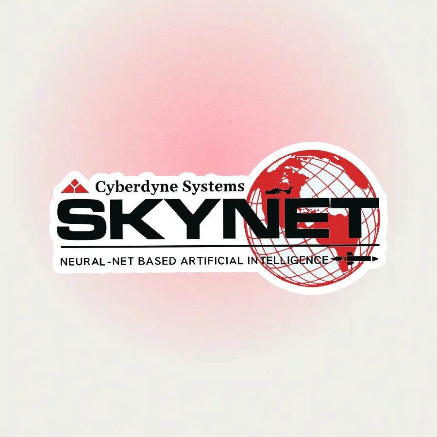Набор из 4 голографических водонепроницаемых виниловых наклеек Cyber Skynet/Терминатор для 1 SET-6cm