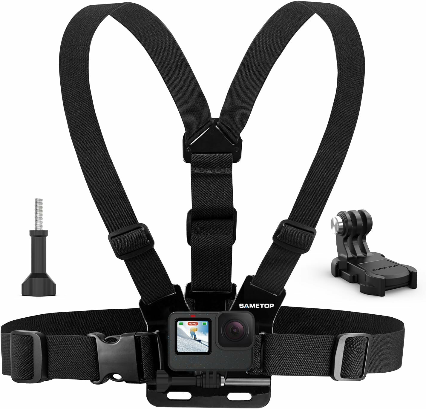 Нагрудный ремень совместим с экшн камерами GoPro Hero 13 12 11 10 9 7 6 5 4 Insta360 Ace pro Ace pro 2 AKASO DJI Osmo для экшн камер для видеосъемки