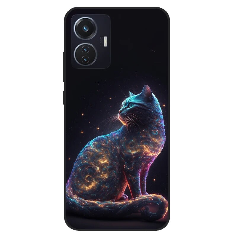 Для Vivo T1 44W Coque vivoT1 4G V2153 2022 Мягкий силиконовый чехол с рисунком для Vivo T1 Snapdragon 680 Чехол для телефона с 3D рельефным тиснением