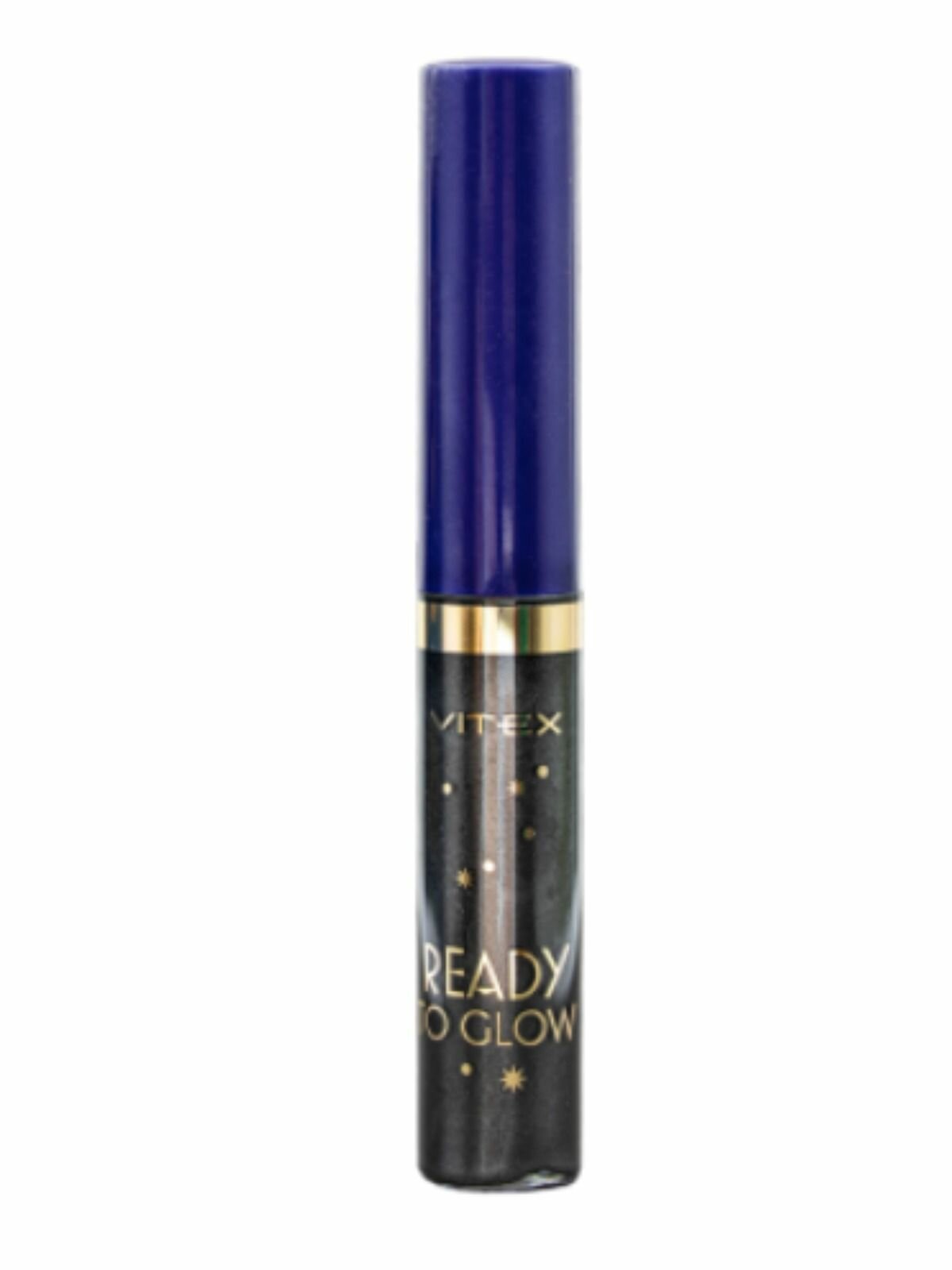 Витэкс Жидкая подводка для глаз Ready To Glow, тон Чёрный металлик