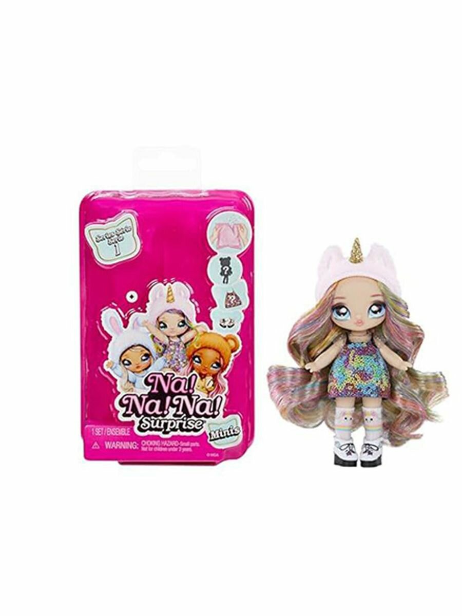 MGA Na Na Na Surprise Minis Series 2 / Детская Модная Кукла Mystery Doll Высотой 4 Дюйма С Сюрпризом В Виде Конфетти, Включает В Себя Куклу, Наряд, Обувь, Подходит Для Детей От 5 Лет И Старше.88