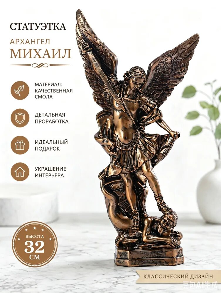 Фигурка декоративная Большой, высота 31.6 см, длина 16 см