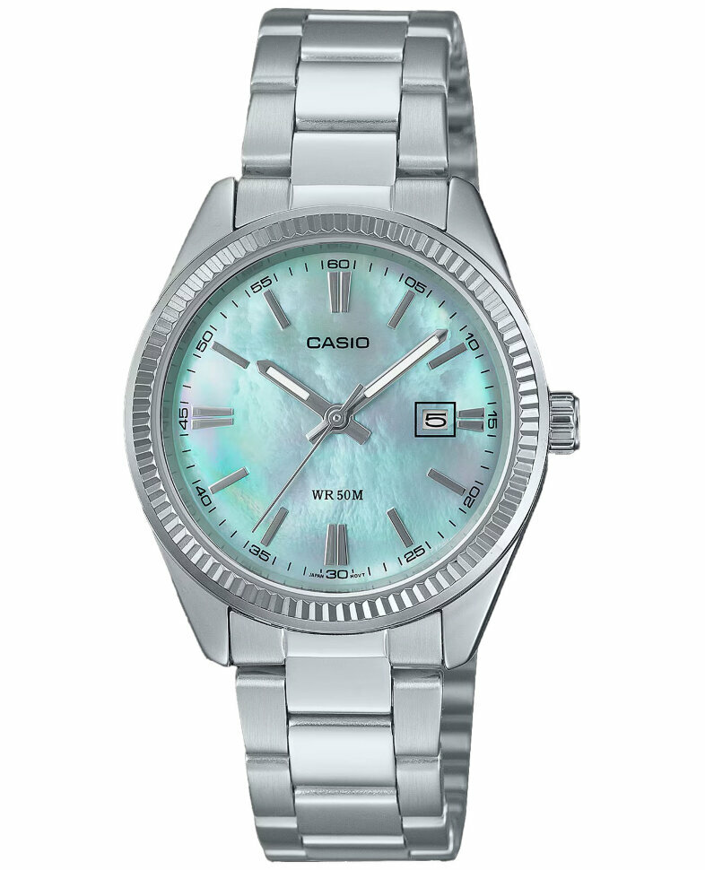 Наручные часы CASIO Collection, серебряный/голубой — фото 1