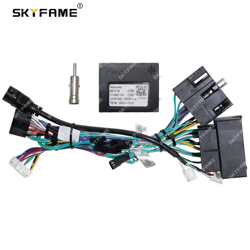 SKYFAME автомобильный 16-контактный жгут проводов адаптер Canbus Box декодер Android радио кабель питания для Benz Vito Viano Metris BZ11.10