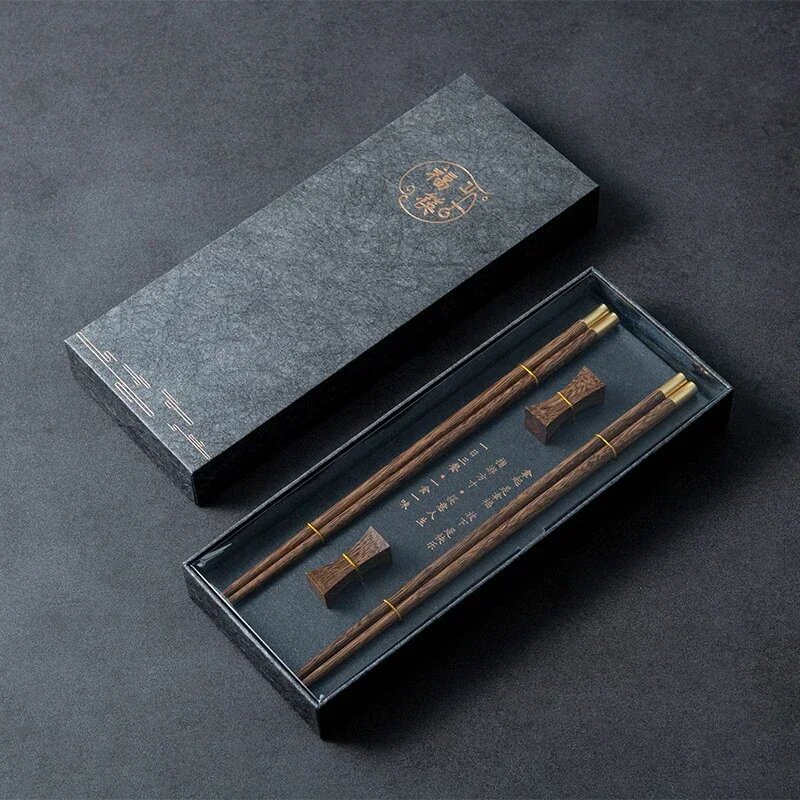 Палочки для еды черные Wenge wood set