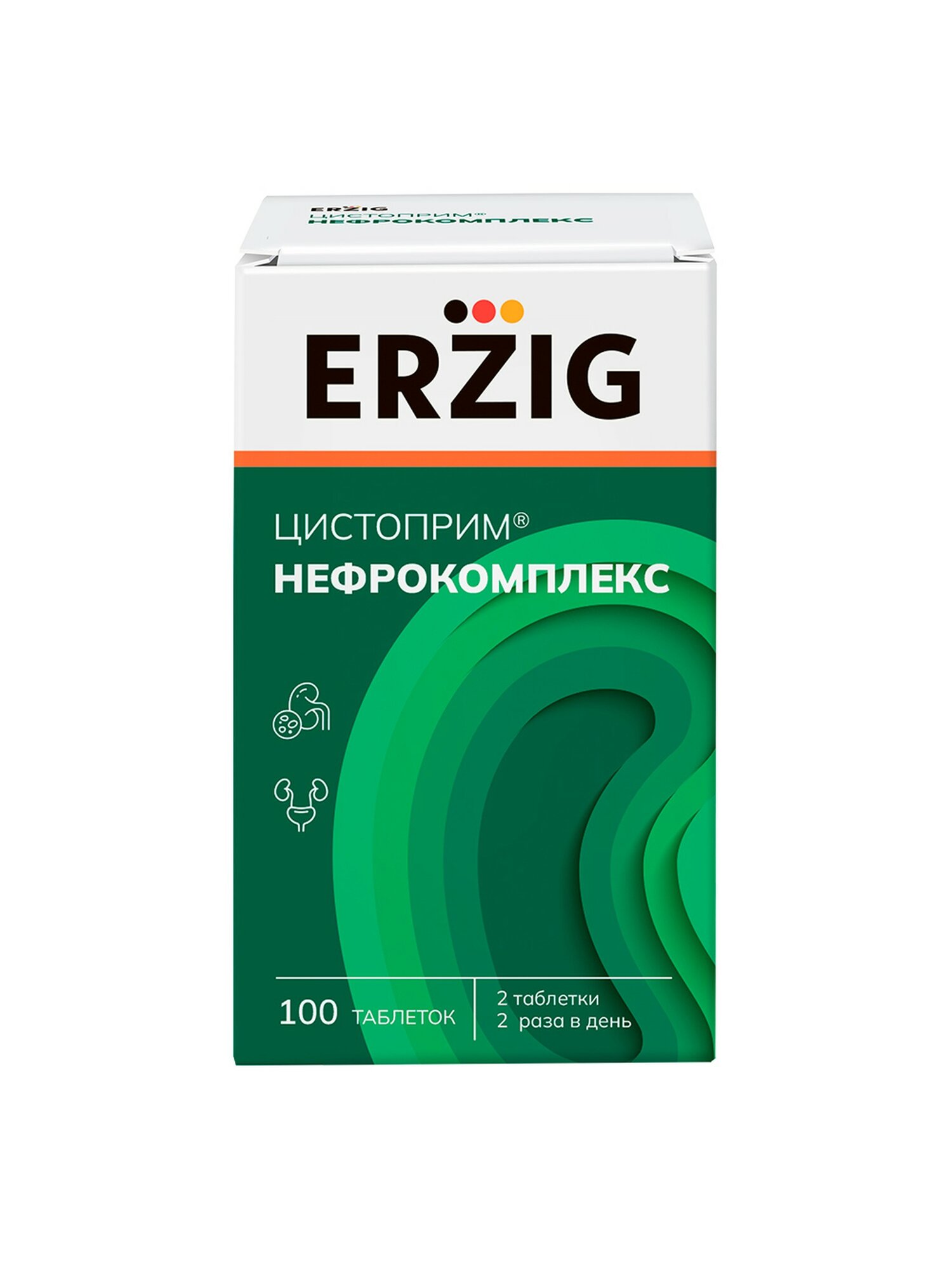 ERZIG нефрокомплекс N100 табл ПО 350МГ — Таблетки массой по 350 мг - 100 шт. в уп.
