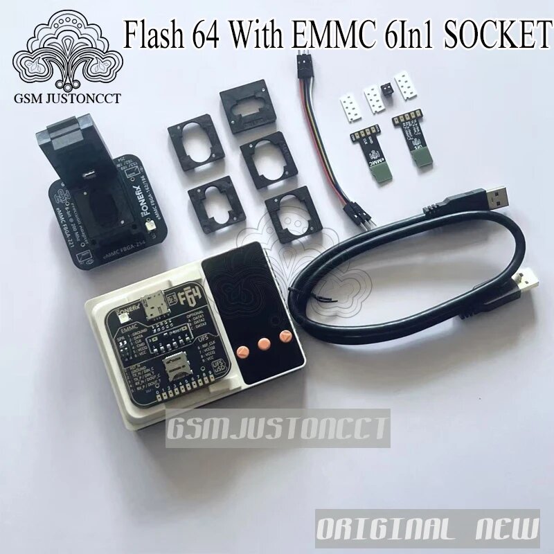 F64 Flash 64 Lite Box + адаптер eMMC 6 в 1