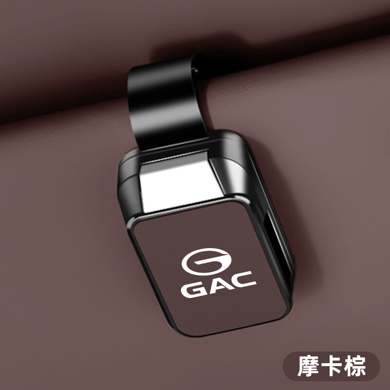 Автомобильный держатель для солнцезащитных очков GAC Y001 Кожаное покрытие Мокко