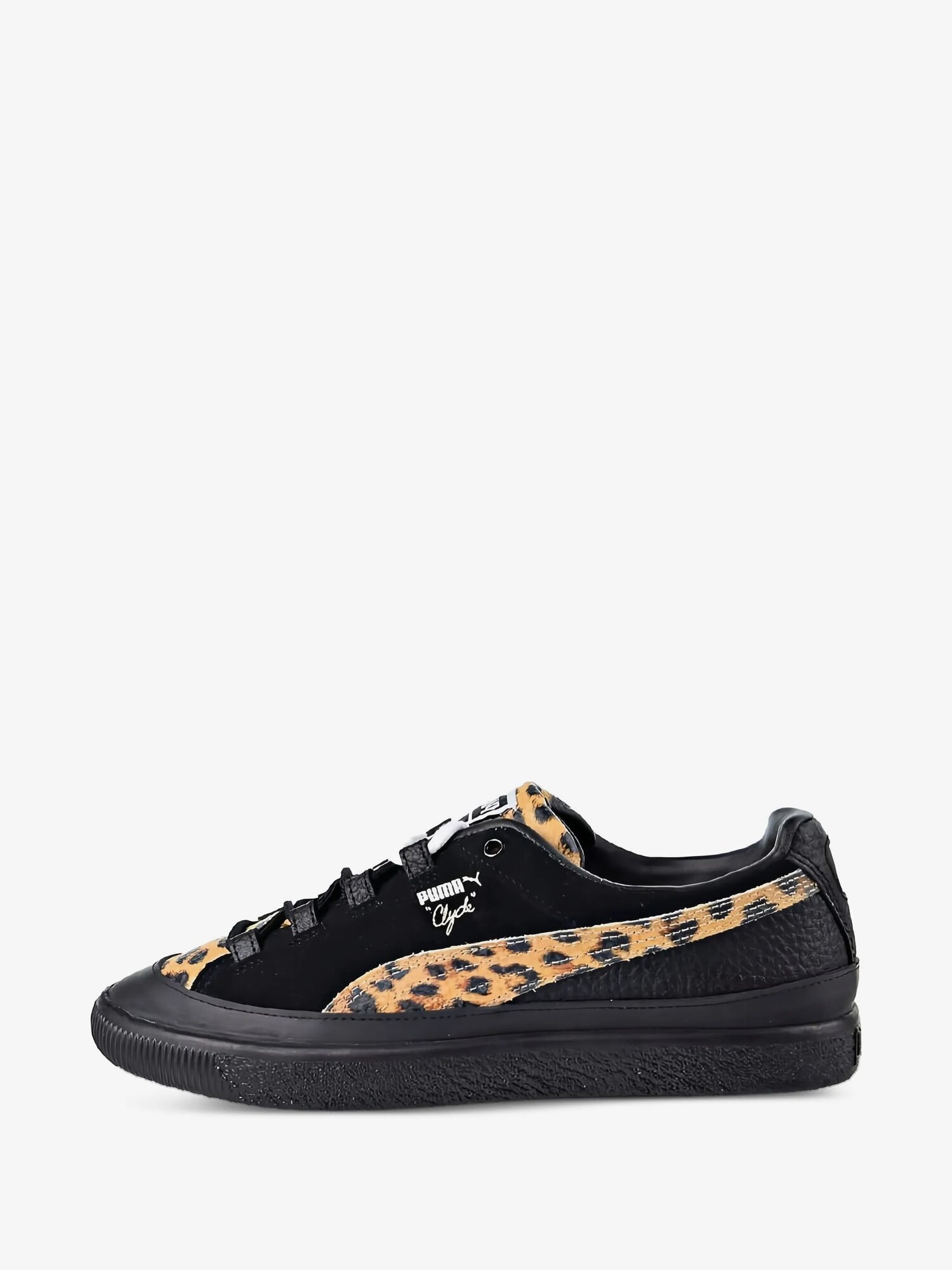 Кроссовки PUMA Clyde RT Volcom - Leopard Print/Black, размер 8.5 US — фото 1
