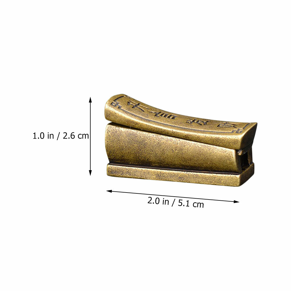 Креативное Украшение Из Бронзы Для Дома Мини Гроб 1 Шт Golden 5.10X2.60X2.20Cm