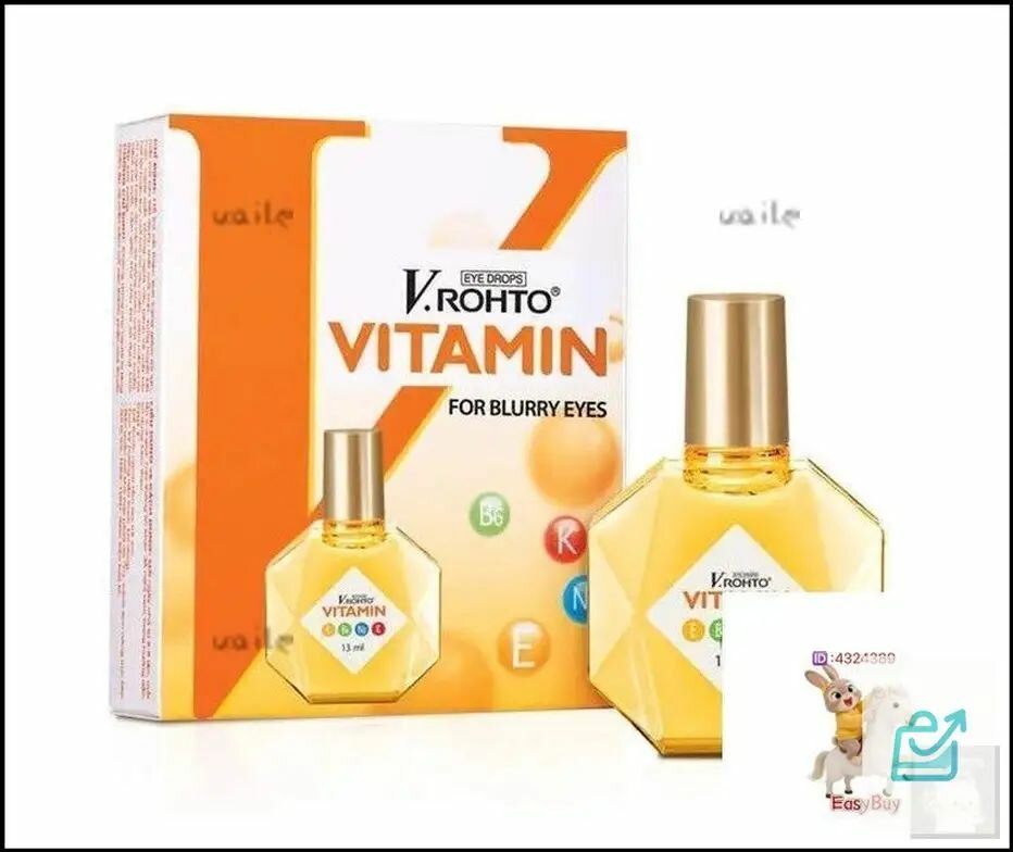 Витаминизированные капли для чувствительных глаз V.ROHTO VITAMIN , EYE DROPS, FOR BLURRY EYES , 13мл, Вьетнам для размытого зрения 13 мл для чувствительных глаз