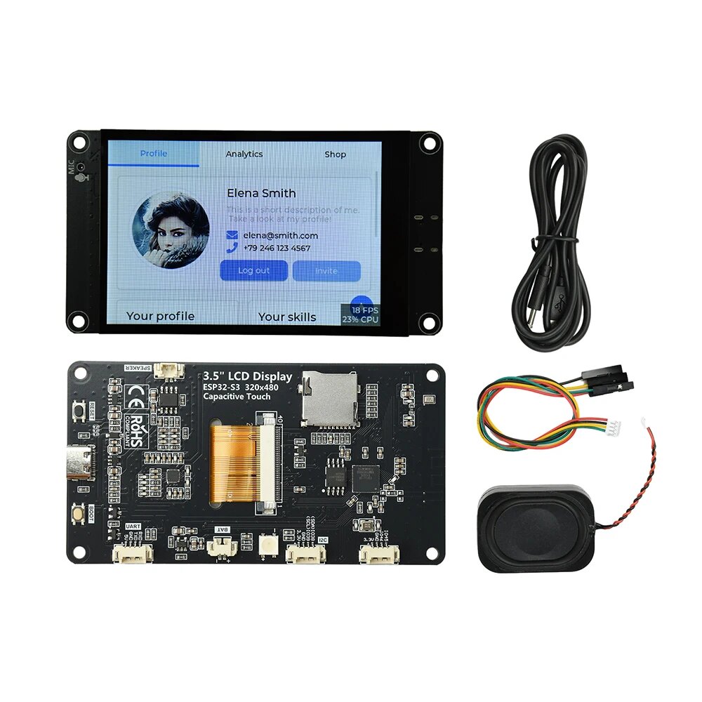 Разработка ESP32-S3 Aideepen с экраном 320x480 для робота DeepSeek Xiaozhi