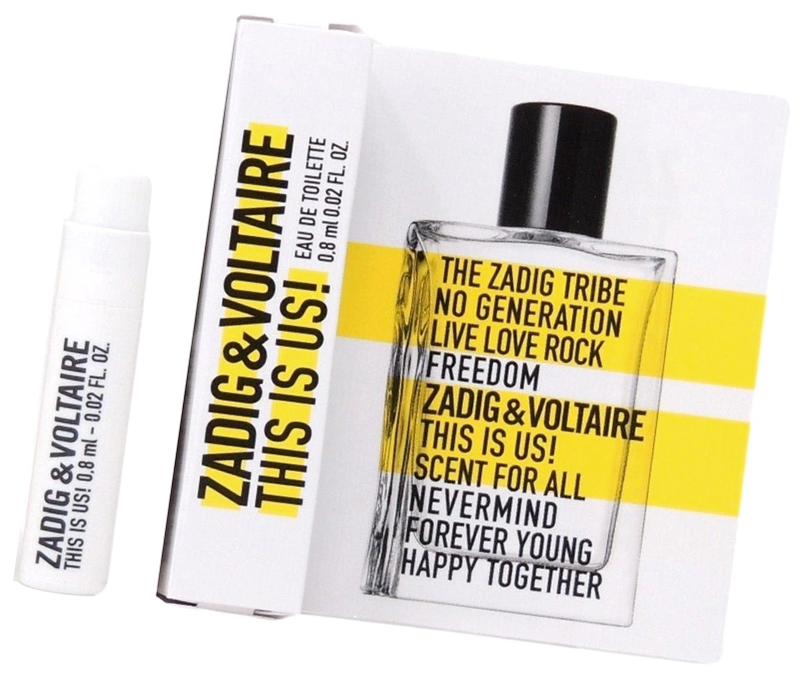 Zadig & Voltaire This Is Us сэмпл туалетной воды унисекс 0.8 мл - Зис Из Ас