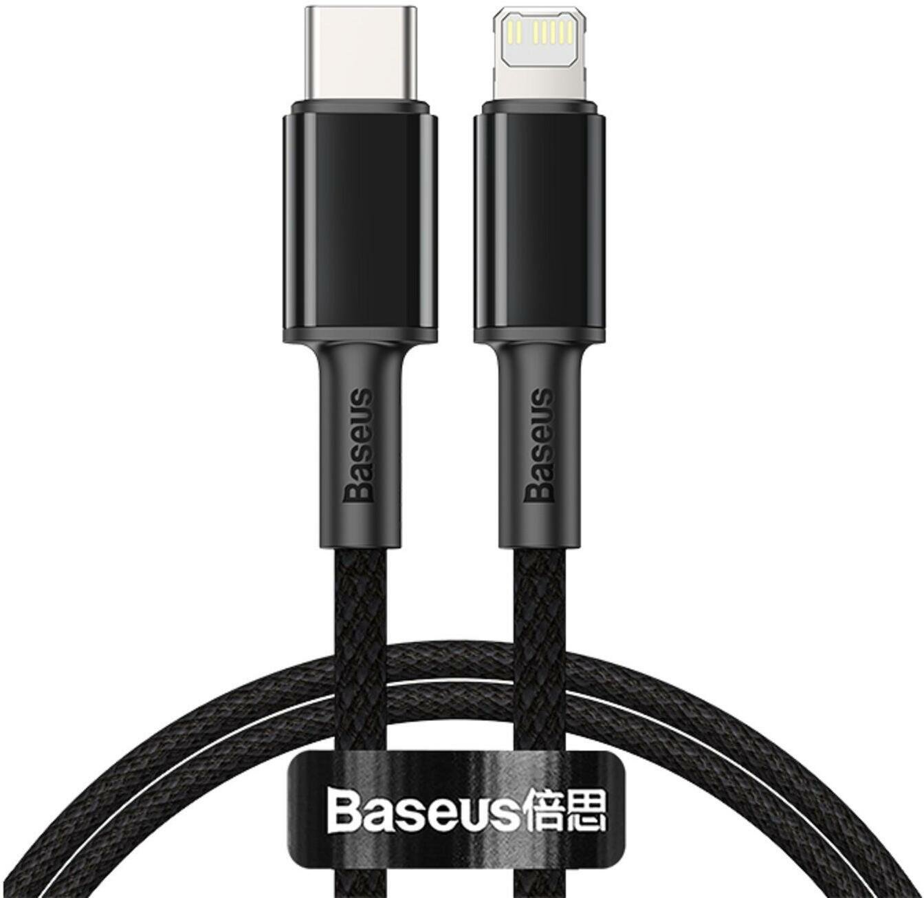 Кабель Baseus CATLGD-A01 High Density Braided Fast Charging Data Cable Type-C to Lightning PD 20W 2m Black