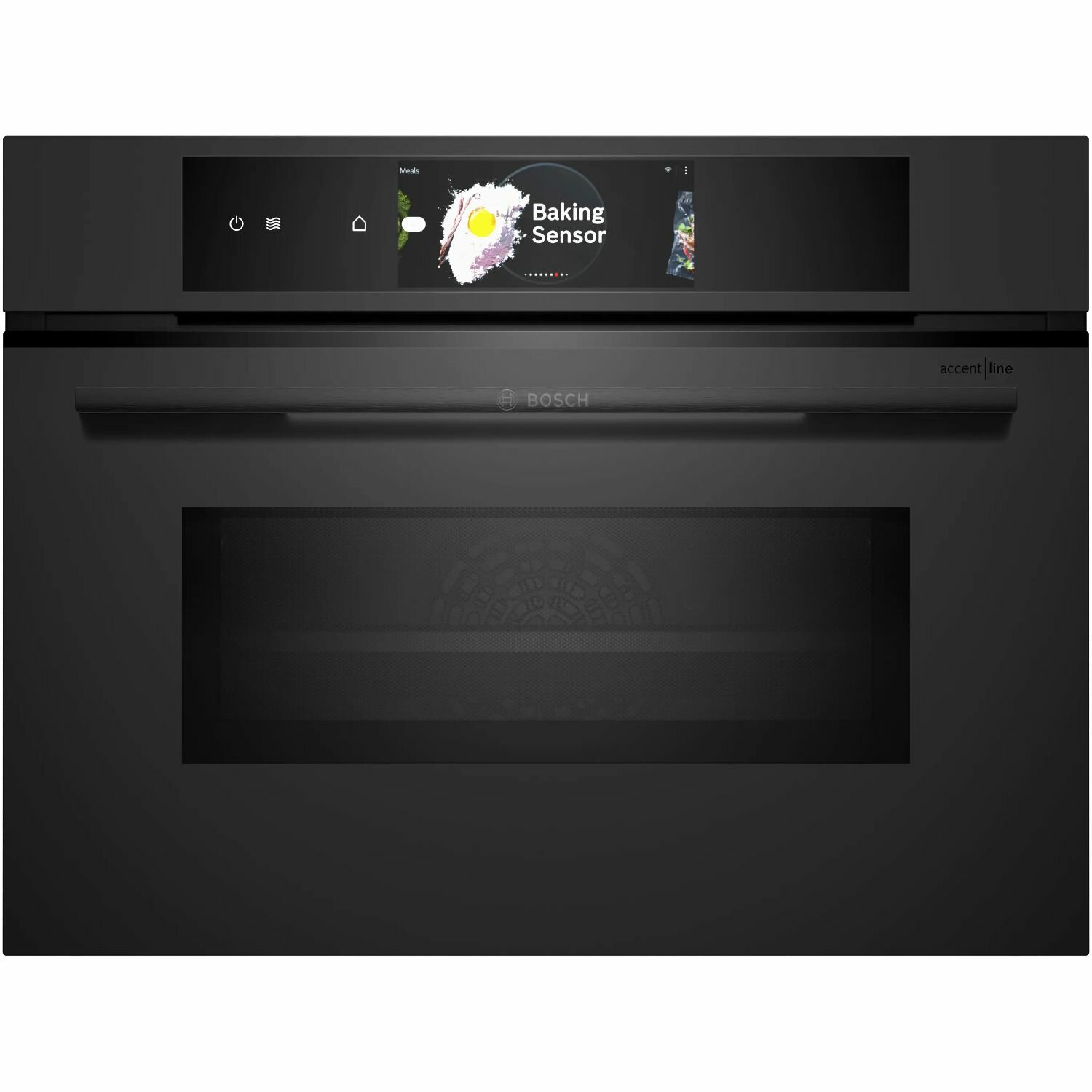 Духовой шкаф электрический c СВЧ Bosch CMG978NM1, матовый черный