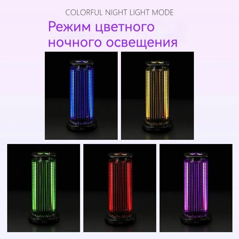 RGB-ритм-лампа с 360 светомузыкой 4D столб, реагирующий на звук, 18 режимов