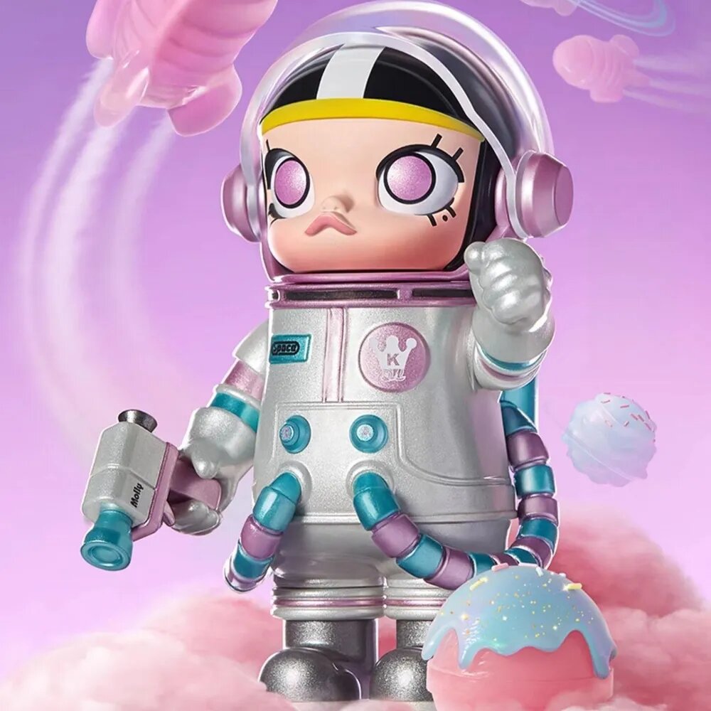 ПОП март. Коллекционная фигурка мега коллекция 100% юбилей SPACE MOLLY, POP MART