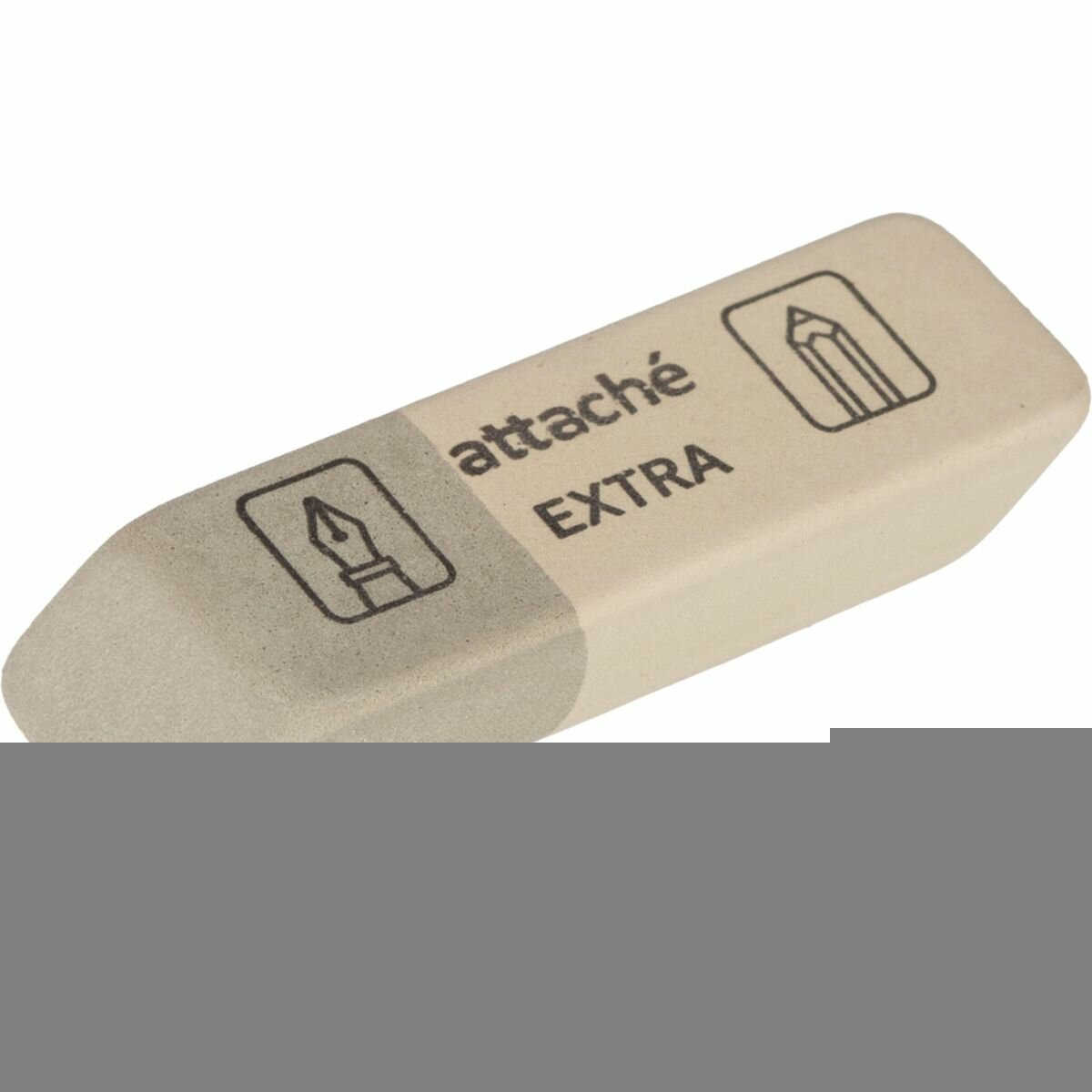 Ластик Attache Extra, натуральный каучук, 41x14x8мм, скошенный, д/ручки и карандаша (1578478), 80шт.