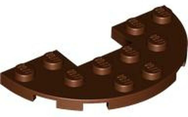 Деталь Lego 18646 Plate, Round Half 3 x 6 with 1 x 2 Cutout