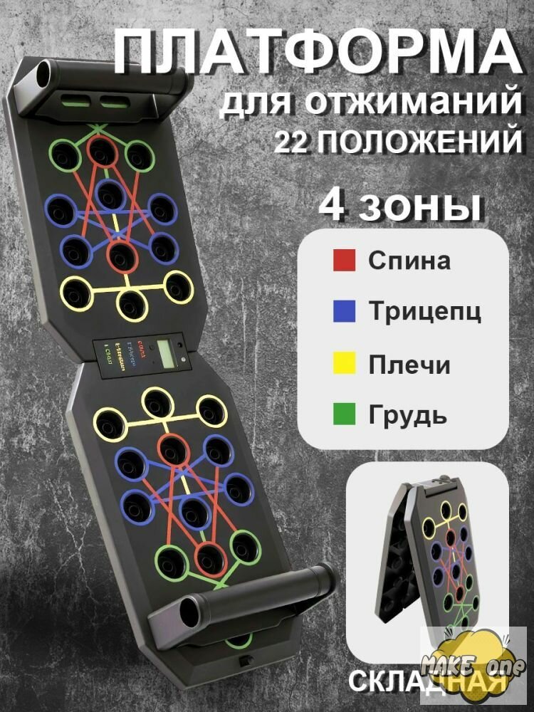 Платформа для отжиманий 22 положений 4 зоны DPWL-FWC-knjj складная для дома