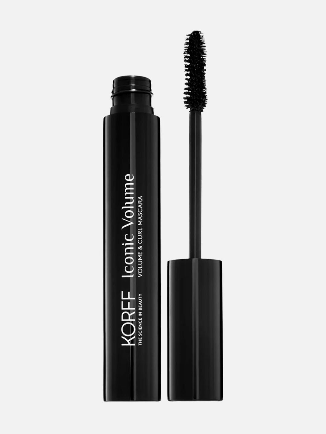 Подкручивающая тушь для объема ресниц KORFF cure make up iconic volume Extra Black
