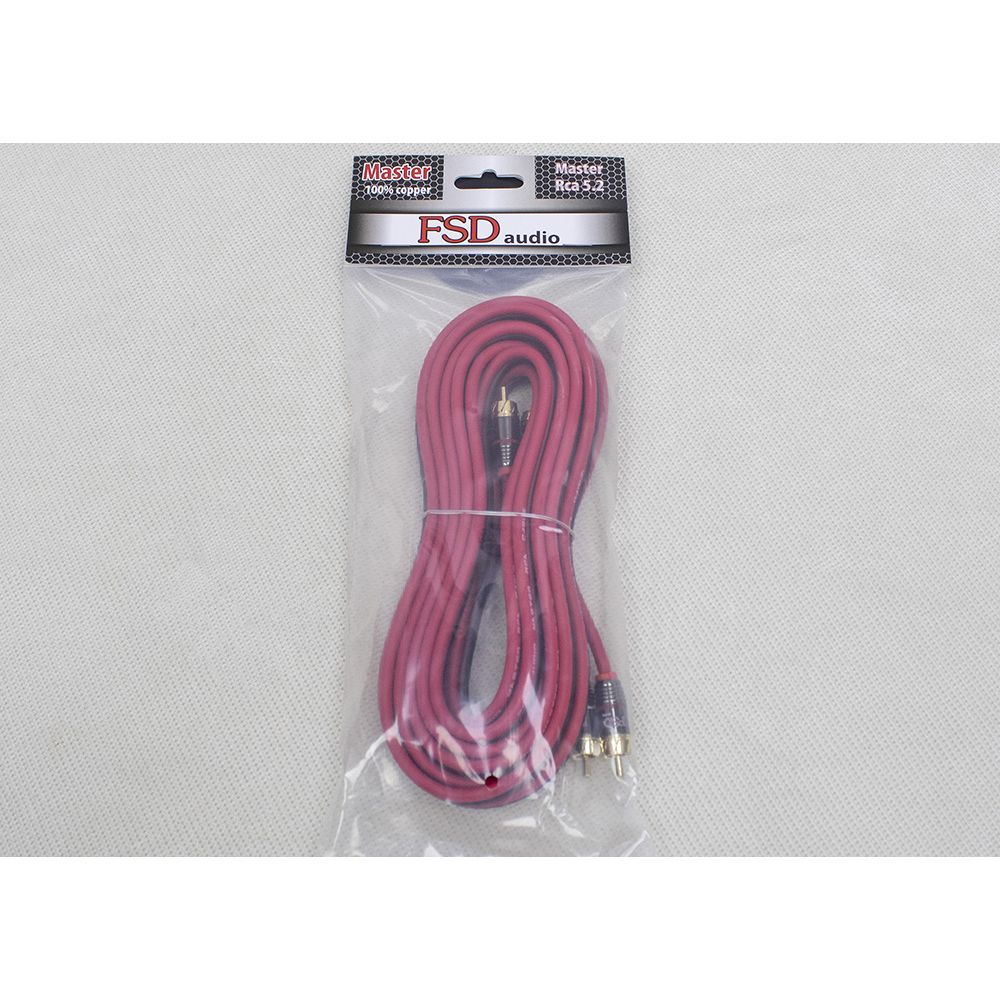 Премиум межблочный RCA кабель 2х канальный. экранированный FSD audio MASTER RCA PRO, 5 метров.