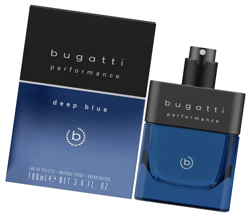 Парфюм Bugatti Perfomance Deep Blue для мужчин 100 мл / туалетная вода Бугатти Перфоманс Дип Блу
