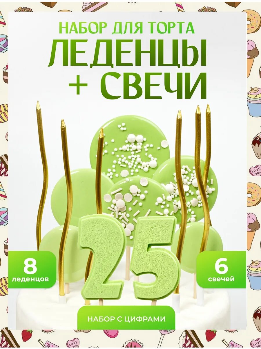 Украшение для торта 25 лет