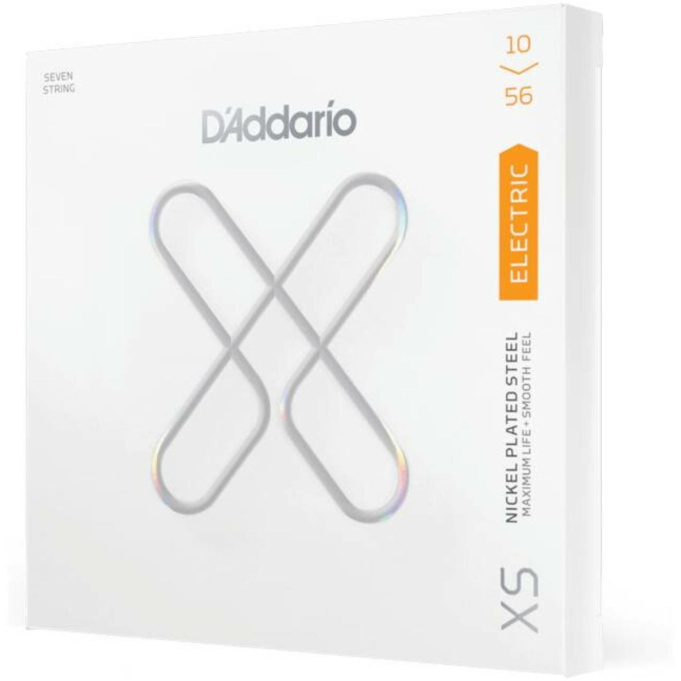 D'Addario XSE1056 XS Nickel Комплект струн для 7-струнной электрогитары, никелированные, 10-56.