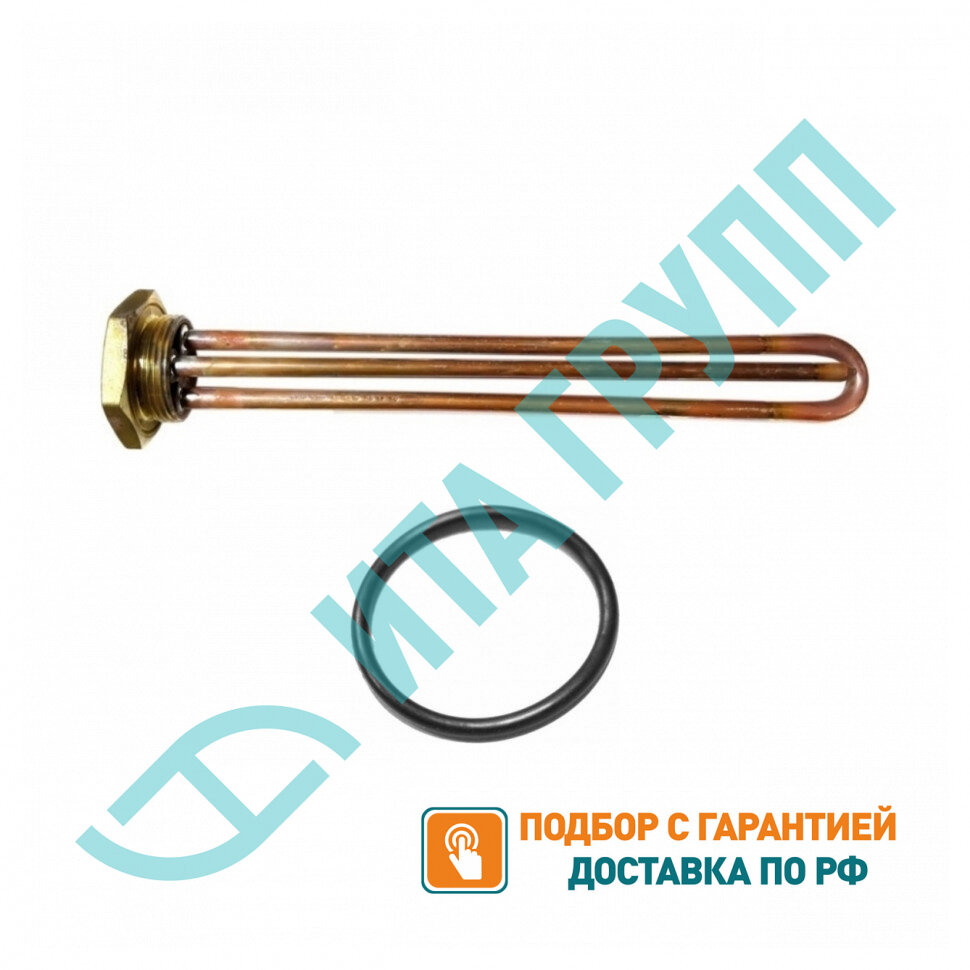 Комплект ТЭН 1,5кВт (1500Вт) RDT, резьбовой 42мм для Ariston, De Luxe, Real, Thermex, под анод М6 + прокладка, 282200K2