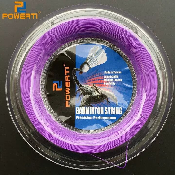 POWERTI BX95 Тетива для бадминтона Высокая эластичность 20-28 фунтов натяжения Профессиональный уровень для