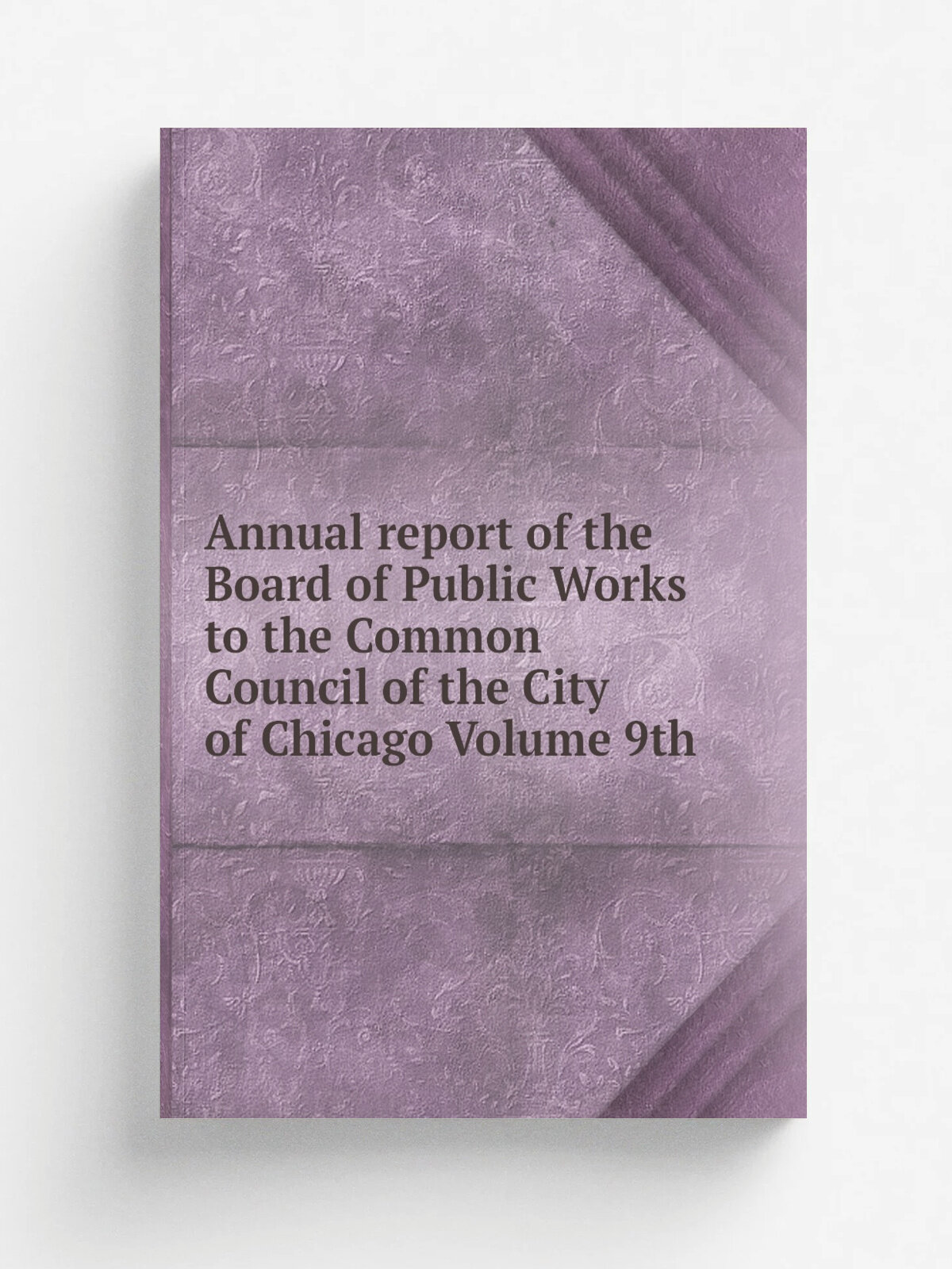 Annual report of the Board of Public Works to the Common Council of the City of Chicago Volume 9th