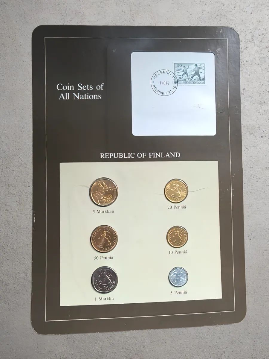 Набор из 6 монет Финляндия, 1982 г. "Coin Sets of All Nations"