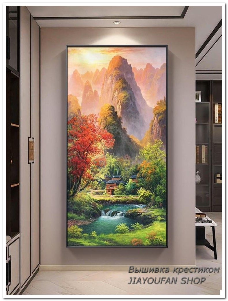 Набор для вышивания крестом, 11 Канiteй (11CT), канва 60x110 см, готовая вышивка 50x100 см