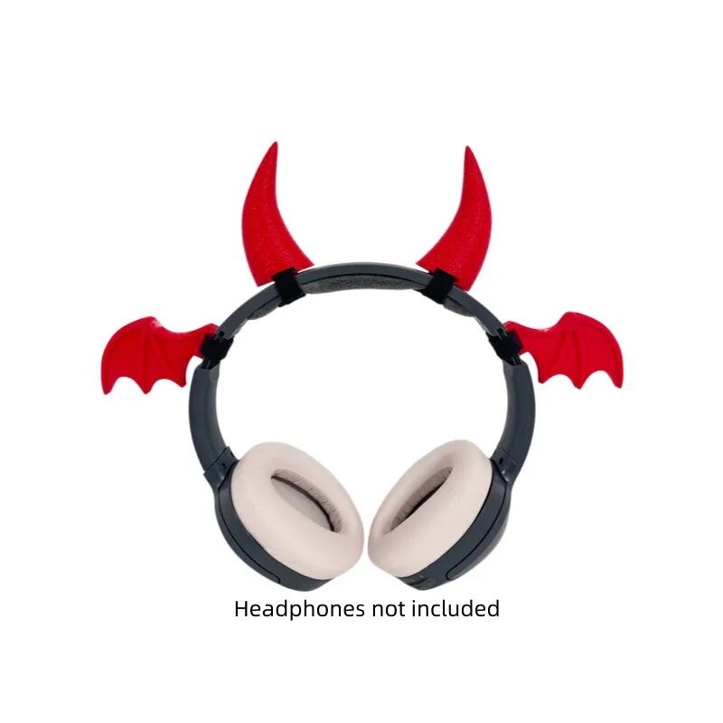 3D-рога и крылья для наушников MovingMic red
