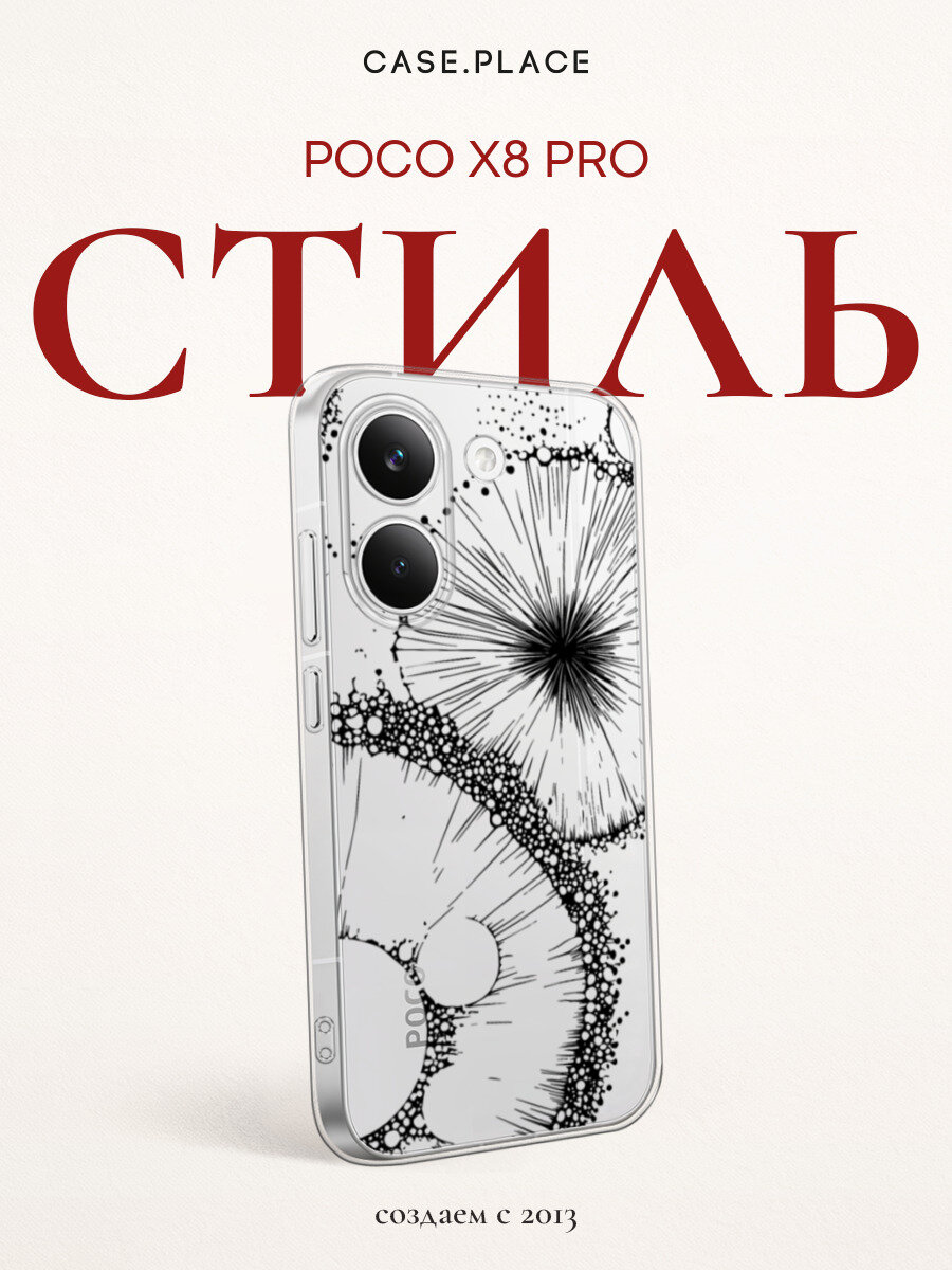 Чехол на Poco X8 Pro / Поко X8 Про с принтом Абстрактные круги