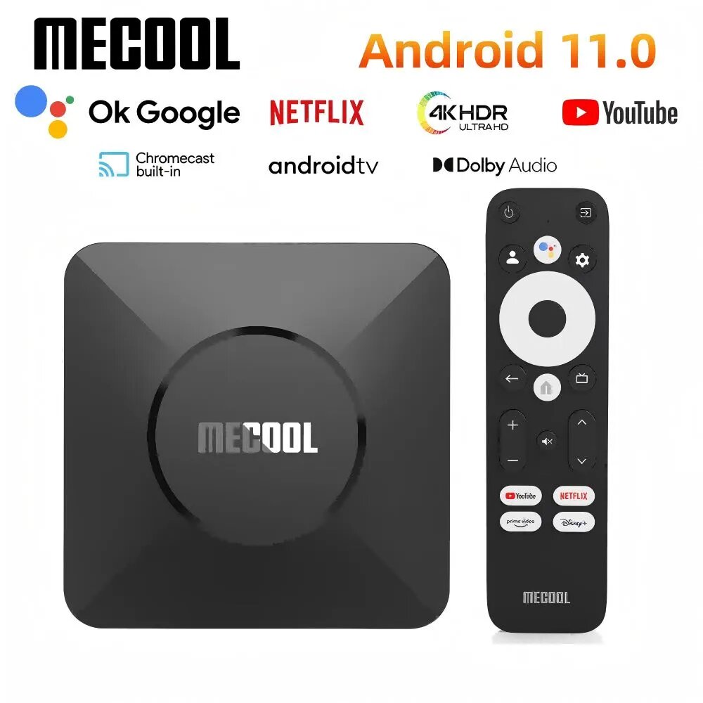 Мультимедийный проигрыватель ТВ коробка MECOOL M2 PRO система караоке