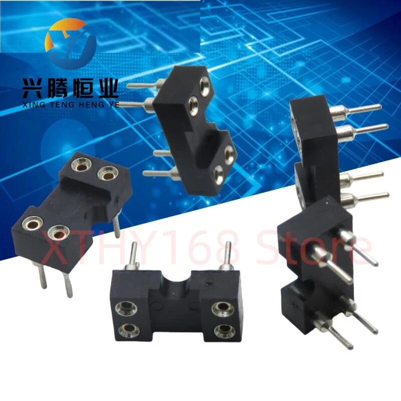 DIP4 IC ROUND HOLE SOCKET 4P адаптер 4 PIN 2.54мм 50шт