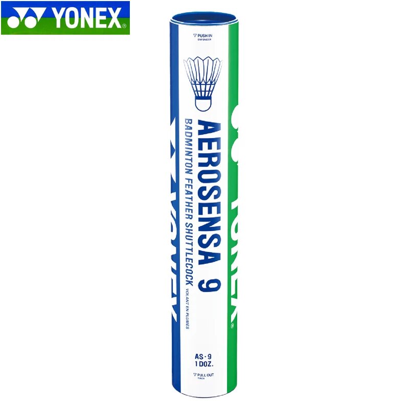 YONEX AS9 Штуттлкоки для бадминтона 2-скоростные гусиная перо 12 шт. в упаковке для профессиональных матчей