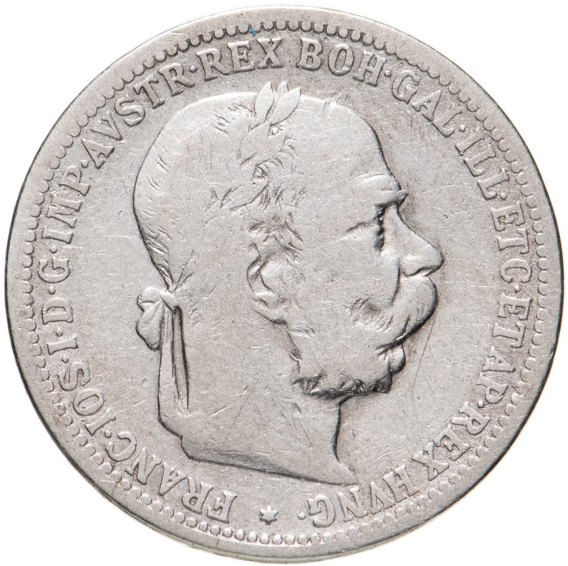 Австро-Венгрия 1 крона krone 1893- 1894, монета для Австрии, Серебро 835, в сохранности F-VF