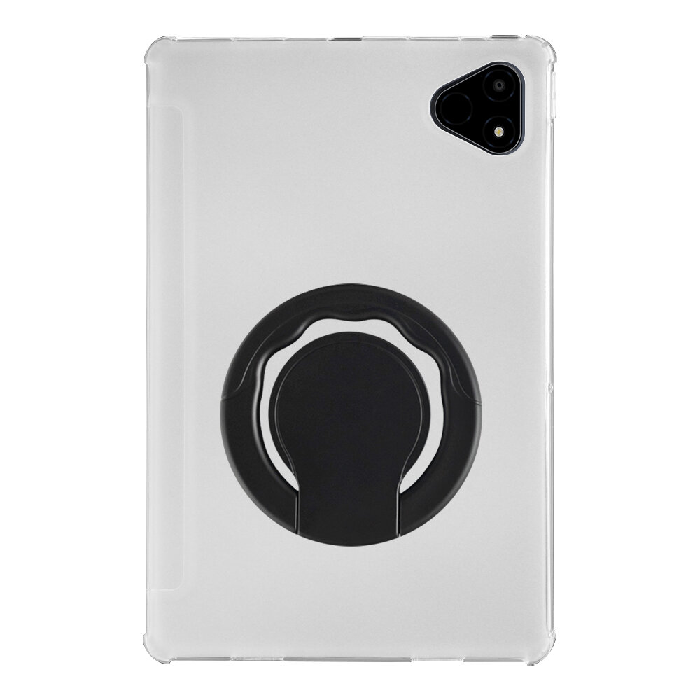 Чехол для Alldocube iPlay 70e T1161 11.0 2026, противоударный защитный чехол с поворотной подставкой 360 , прочный, удобный и износостойкий Белый корпус, черный кронштейн