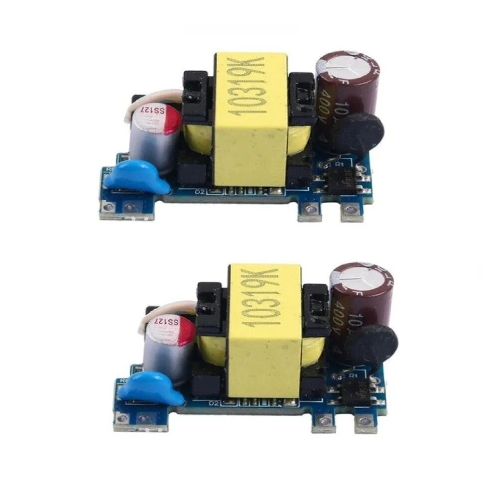 2ШТ Импульсный модуль питания AC-DC 5V 2A 10W, преобразователь 220В в 5В 2А, зарядное устройство 5 вольт для Arduino и светодиодов